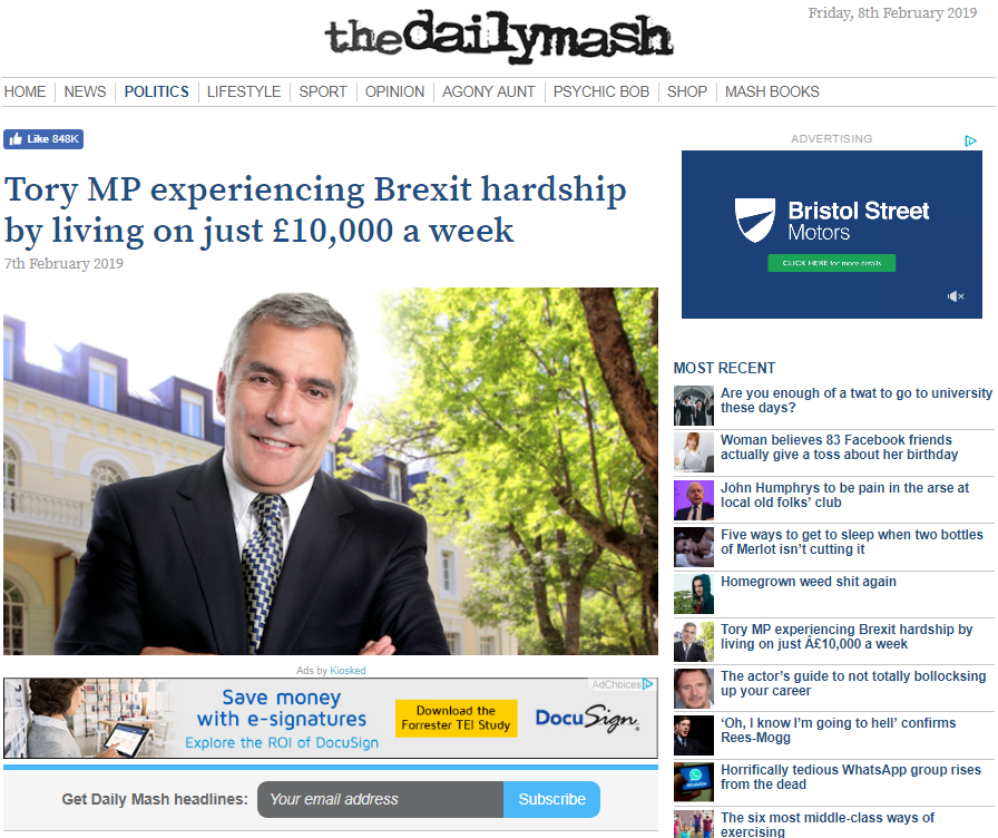 Satirical website the Daily Mash sold in £1.2m deal