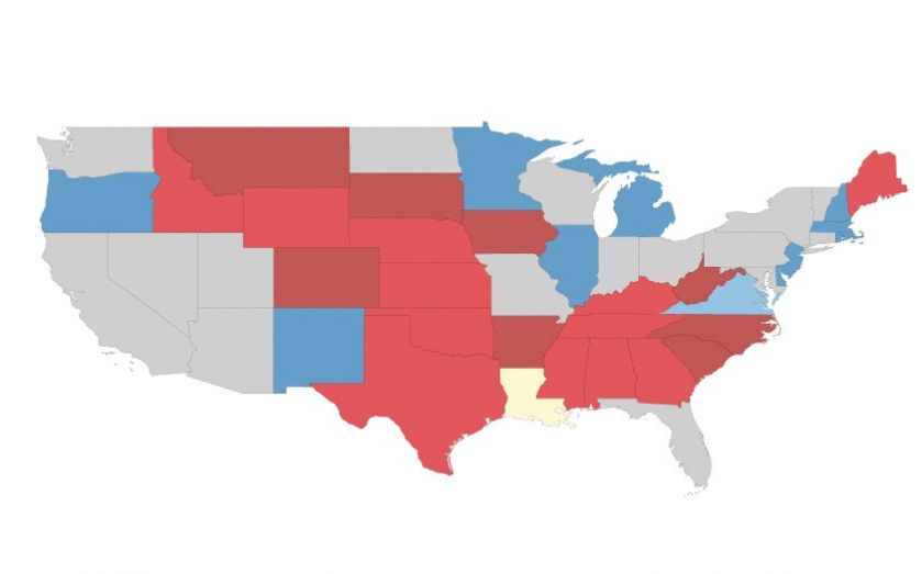 US midterm election results mapped: Republicans sweep to victory