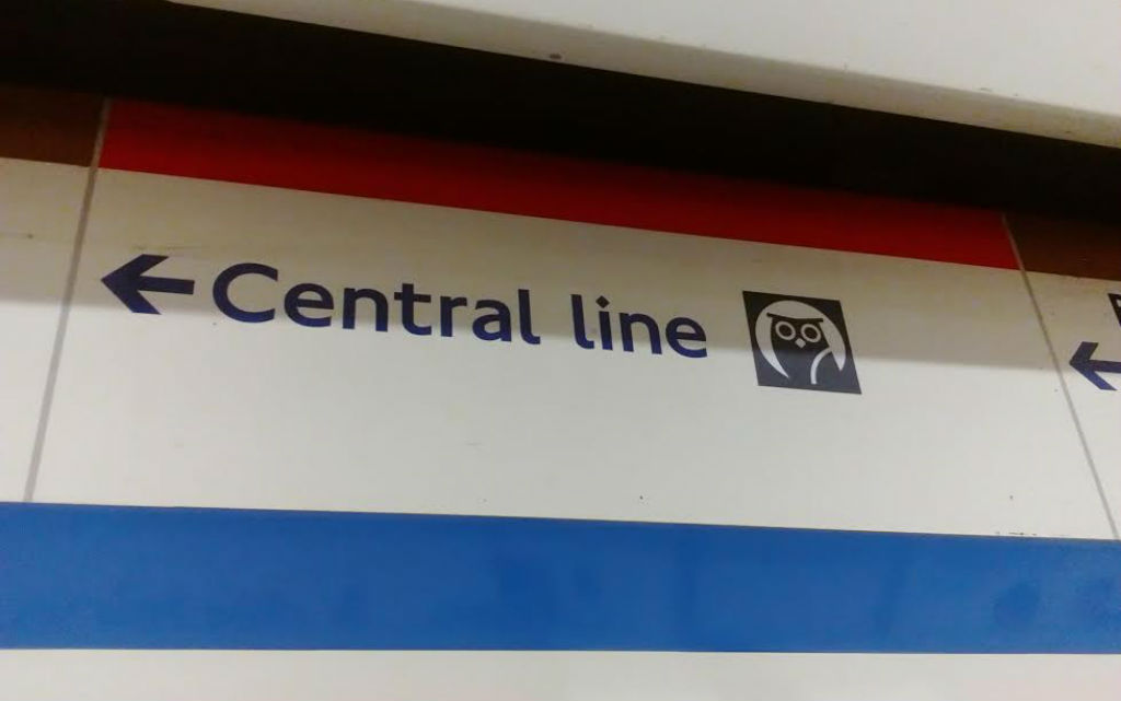 TfL's Night Tube owl logo signs arrive on London's Underground... and ...