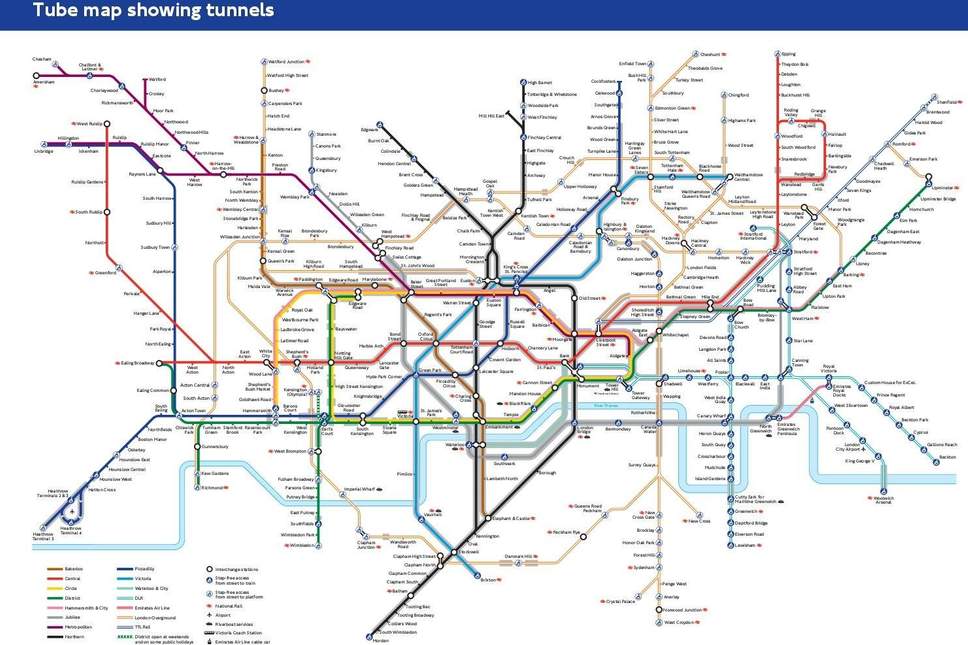New tube map featuring the Elizabeth Line unveiled by Transport for ...