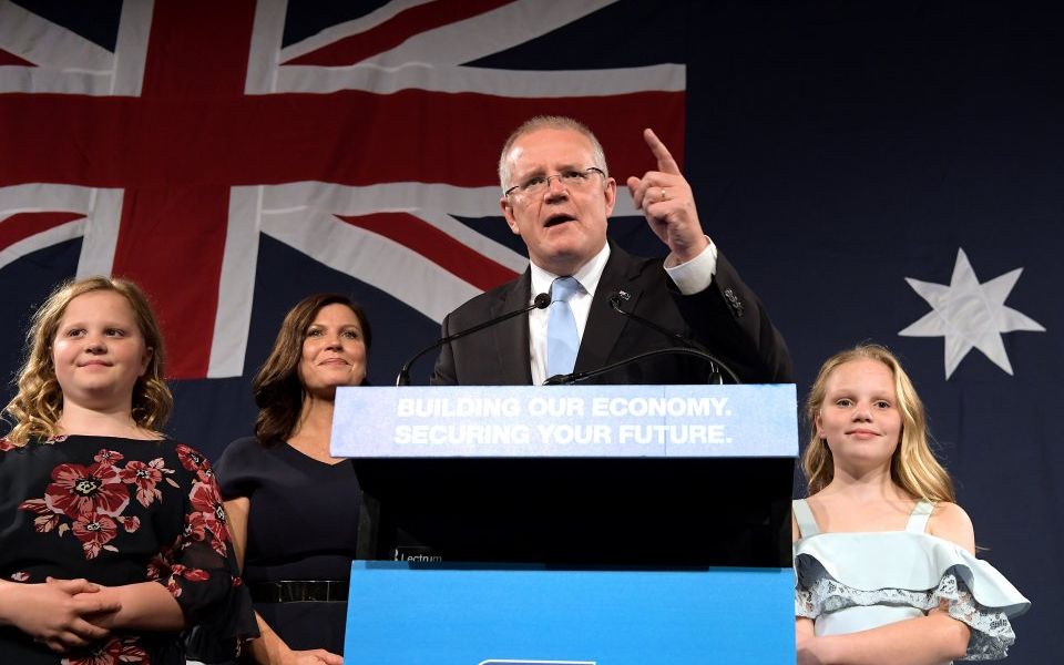 Australia prime minister claims shock win in country's election as ...