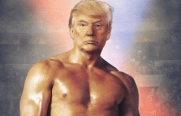 Donald Trump depicted himself as Rocky and Twitter was having none of it