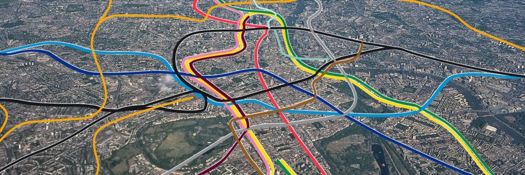 Aerial tube map goes viral in London