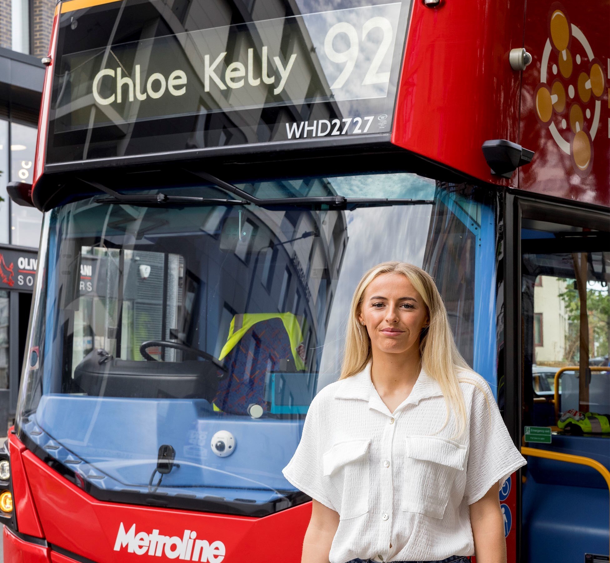 Tap in: Lioness Chloe Kelly honoured with special bus ride