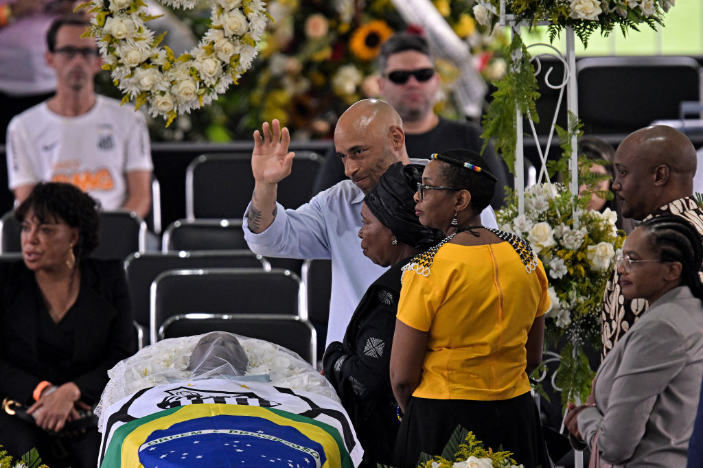 Pele's funeral in pictures: Brazilians pay respects to football great