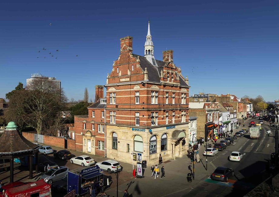 Why has an Enfield Barclays branch been given Grade 2 listed status?