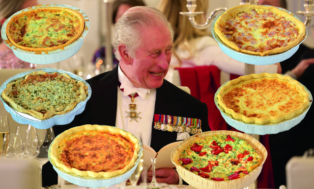 Are men embarrassed to eat Coronation quiche?