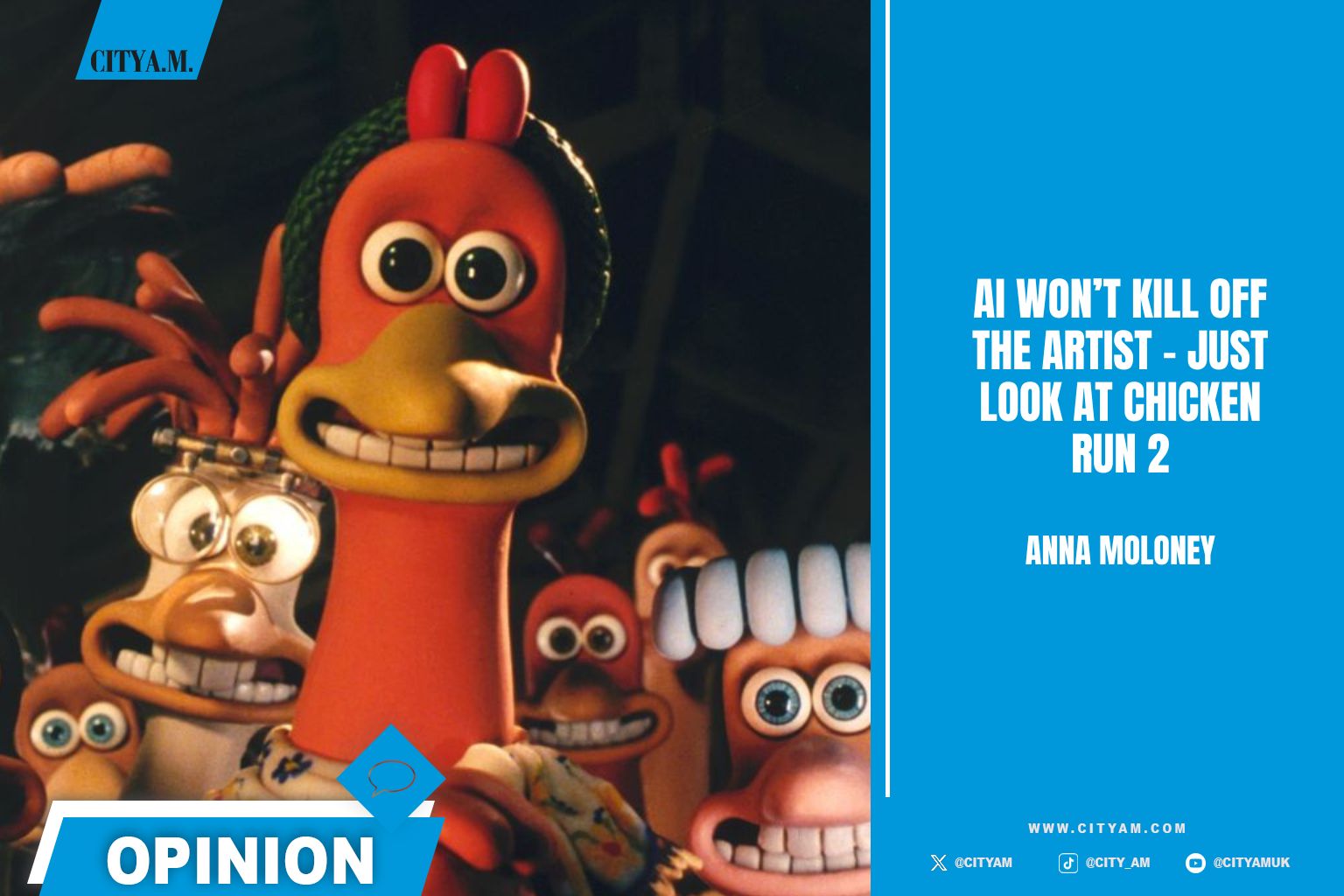 AI won’t kill off the artist - just look at Chicken Run 2