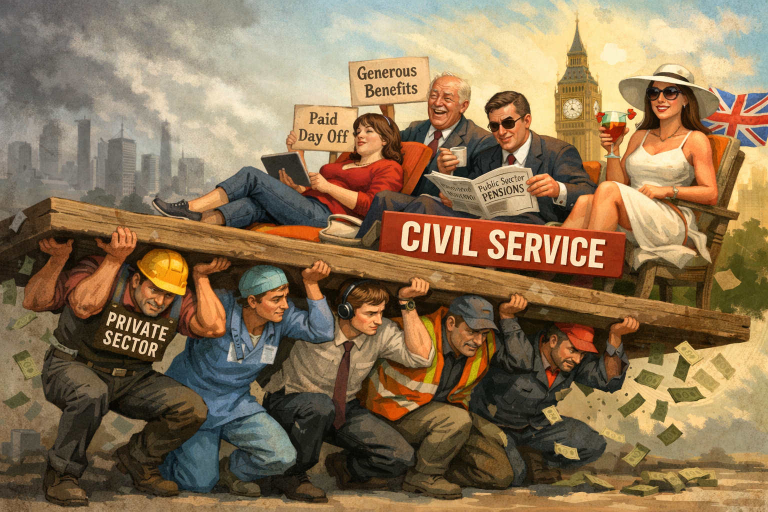 The only thing that's growing in Britain is the civil service